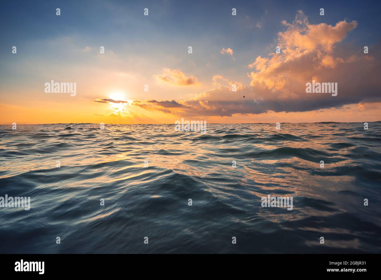 Closeup sea surface sunset hi-res stock photography and images - Alamy