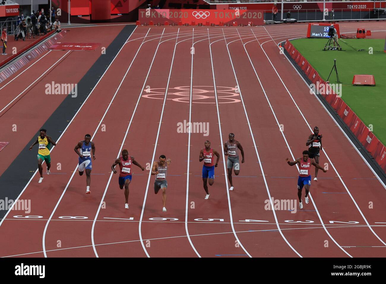 Tokyo, Japan. 4th Aug, 2021. Andre de Grasse (CAN) wins the Men's 200m ...