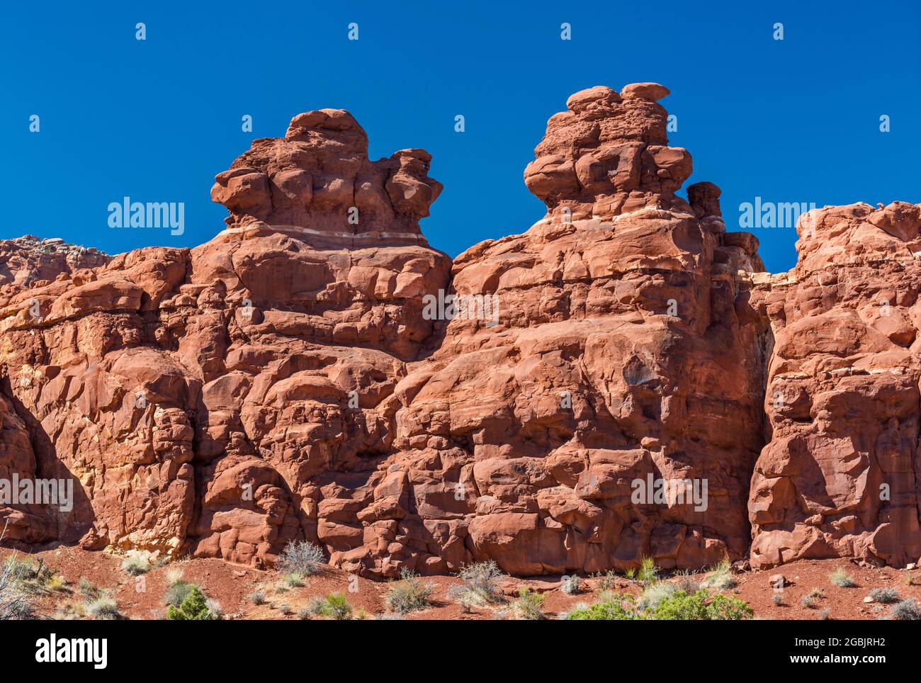 Rock outcrops near Happy Jack Mine, abandoned uranium mine, White ...