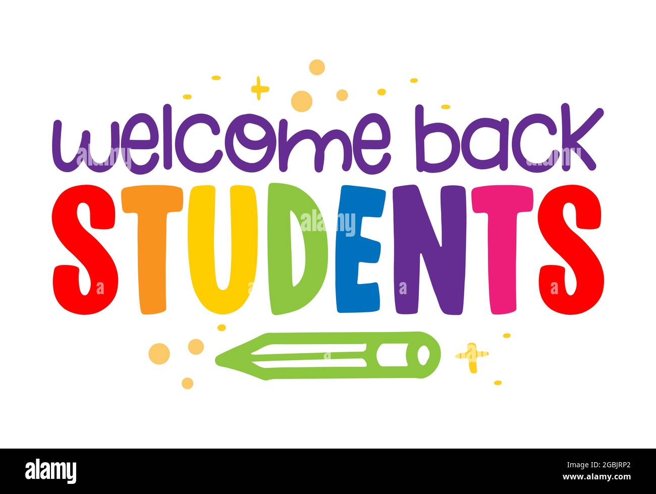 Welcome back to school - colorful typography design. Good for clothes ...