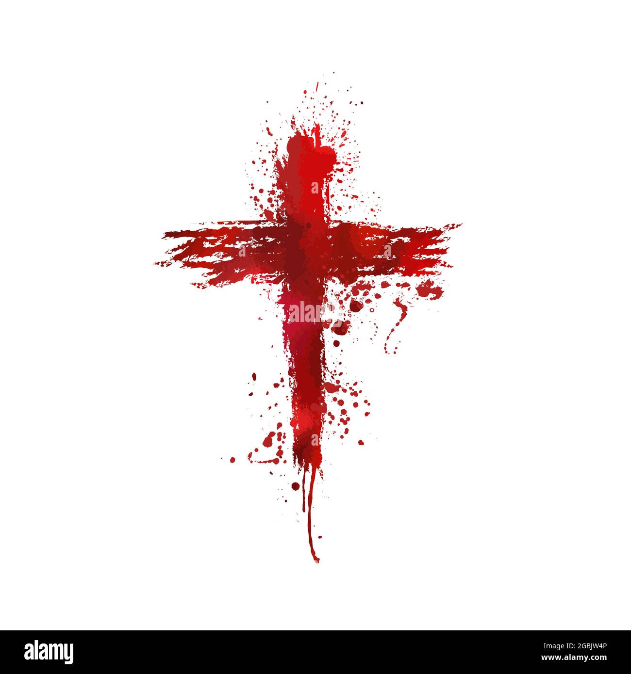 Bloody cross. Vector illustration Stock Vector Image & Art - Alamy