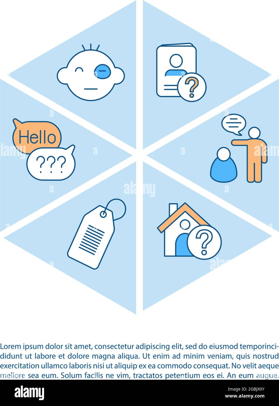 Human trafficking indicators concept line icons with text Stock Vector ...