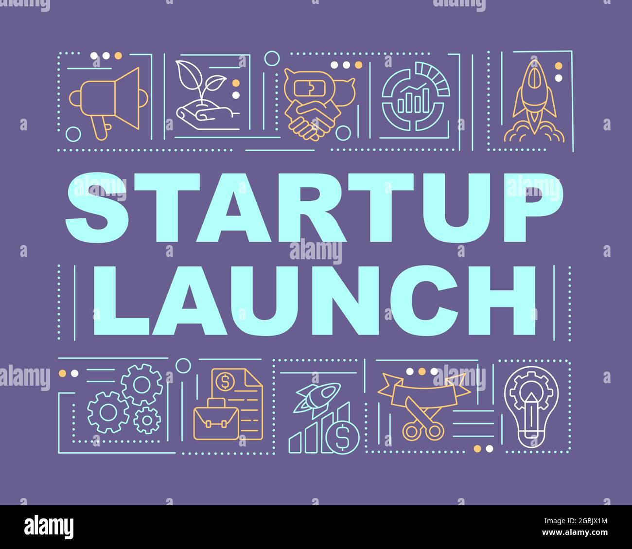 Startup word concepts banner. Starting business. Launching company ...