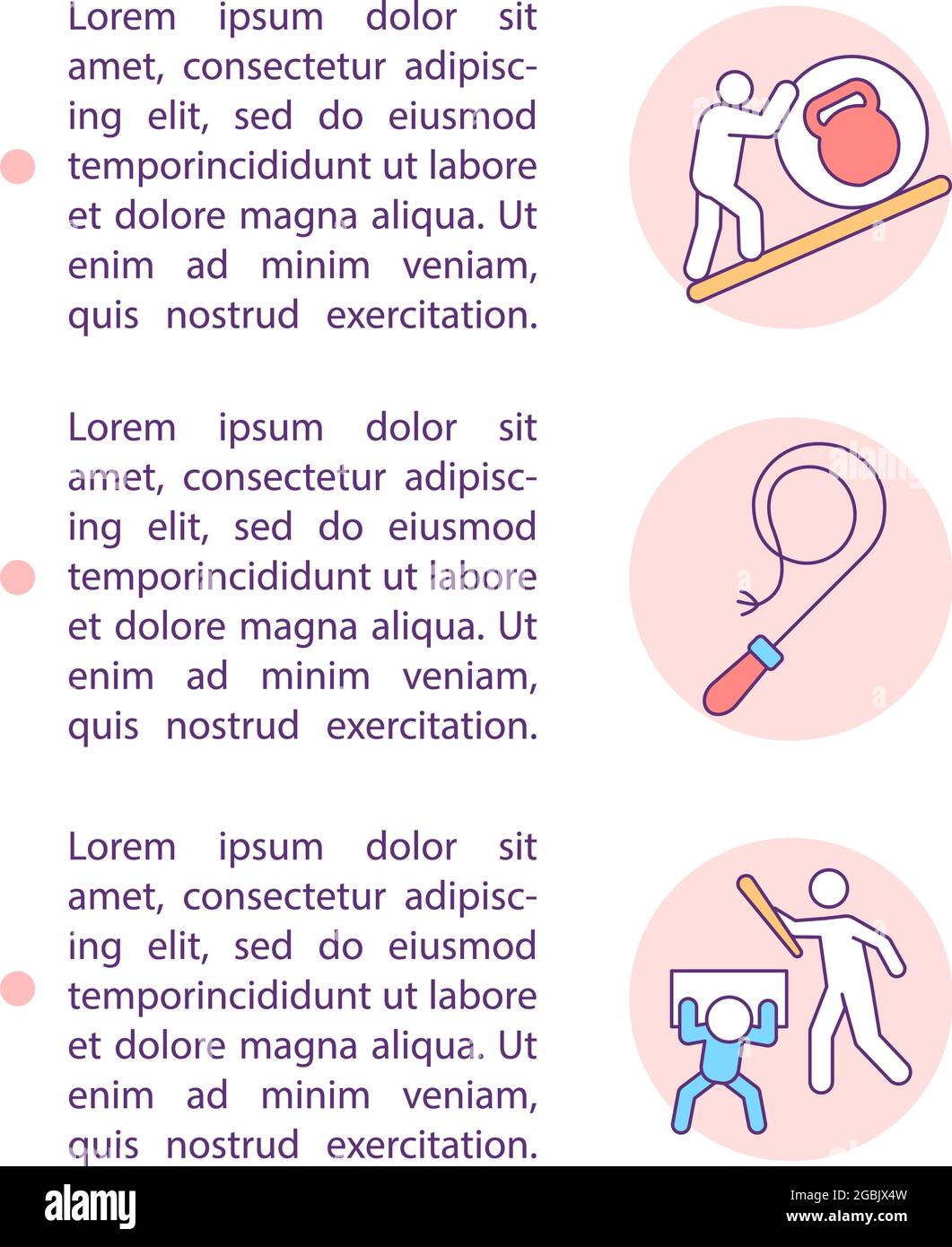 Coercion to labor concept line icons with text Stock Vector Image & Art ...