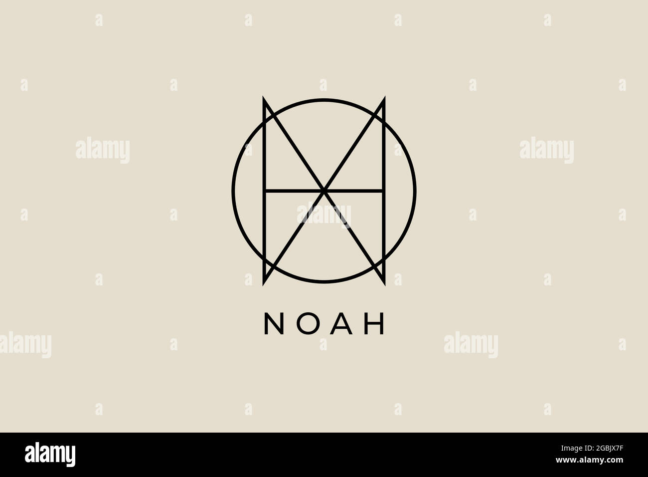 logo name noah. usable logo design for private logo, business name card web icon, social media ...