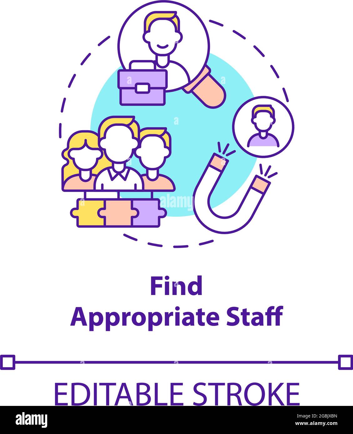 Find appropriate stuff concept icon. Building successful corporate team ... Find appropriate stuff concept icon. Building successful corporate team ...