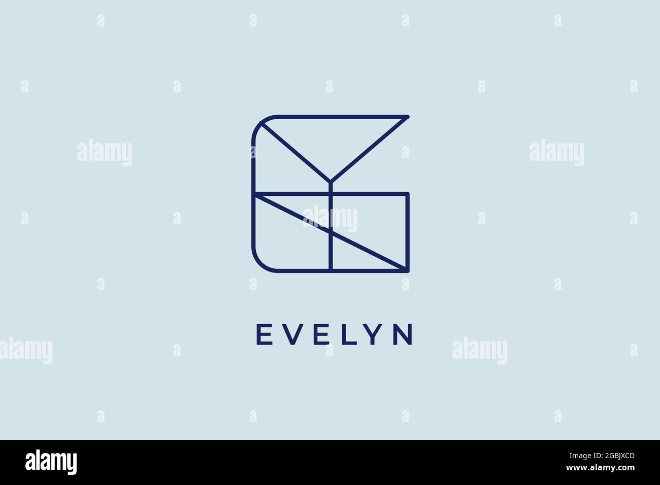 logo name Evelyn, usable logo design for private logo, business name ...