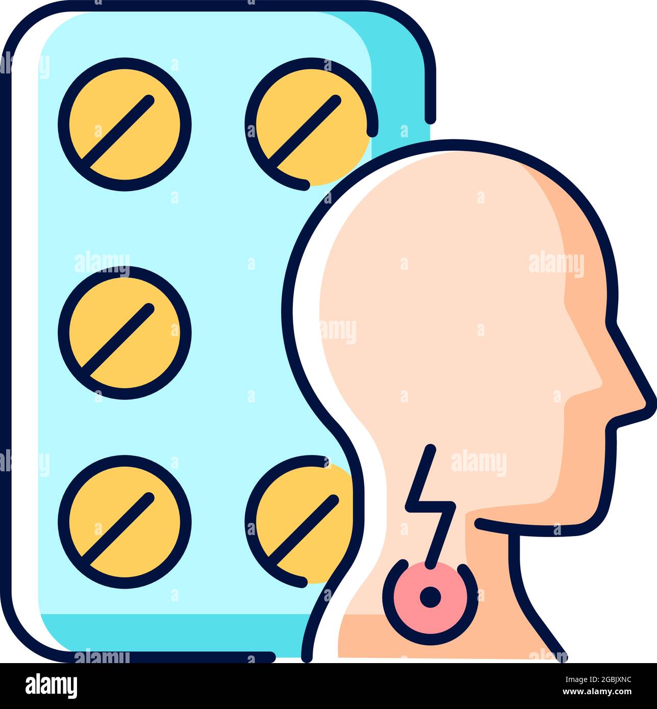 Lozenges for sore throat RGB color icon Stock Vector Image & Art - Alamy