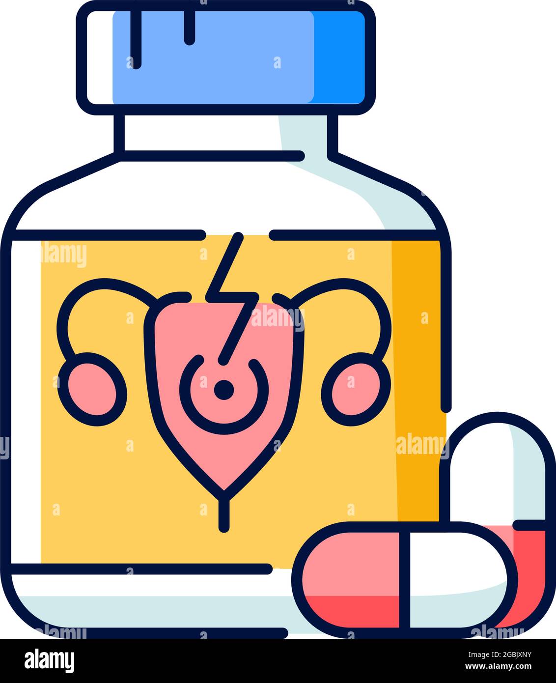 Menstruation pms woman color Cut Out Stock Images & Pictures - Alamy