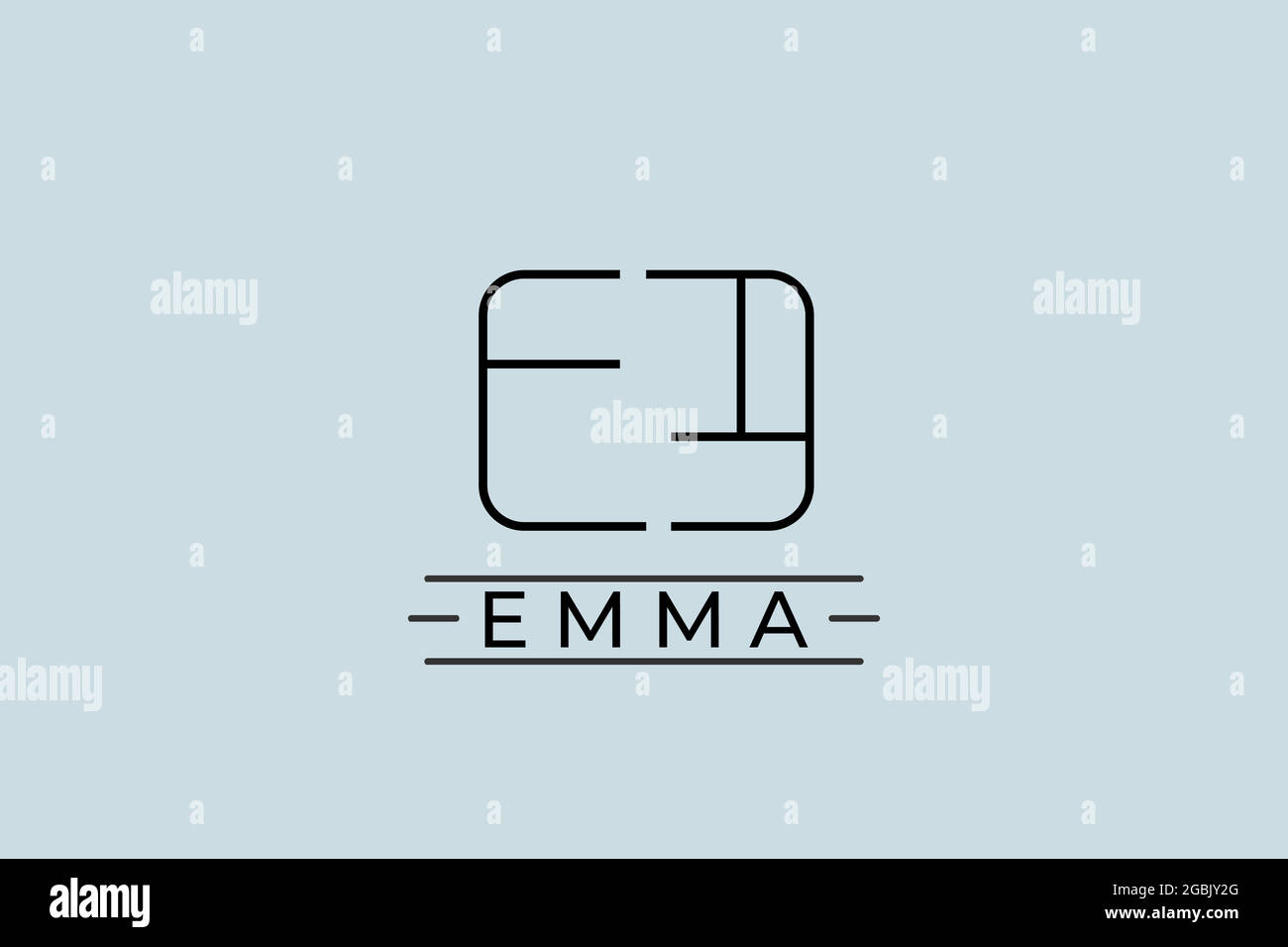 logo name emma. usable logo design for private logo, business name card ...