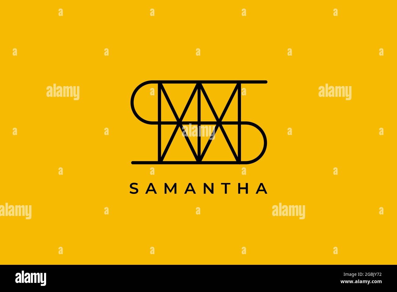 logo name Samantha , usable logo design for private logo, business name ...