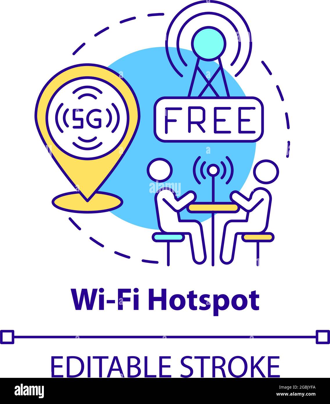 Wifi hotspot concept icon Stock Vector Image & Art - Alamy