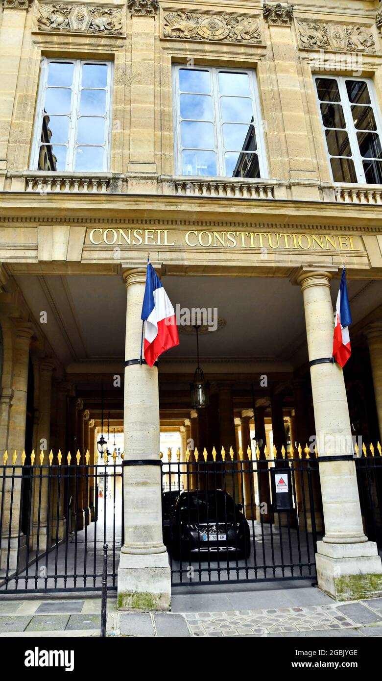 IIlustration of The Constitutional Council in Paris, France, on August ...