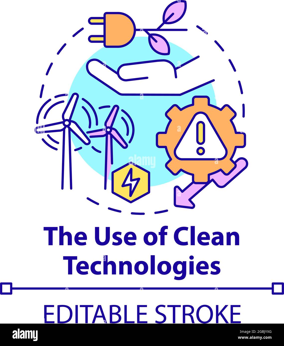 Use of clean technologies concept icon Stock Vector Image & Art - Alamy