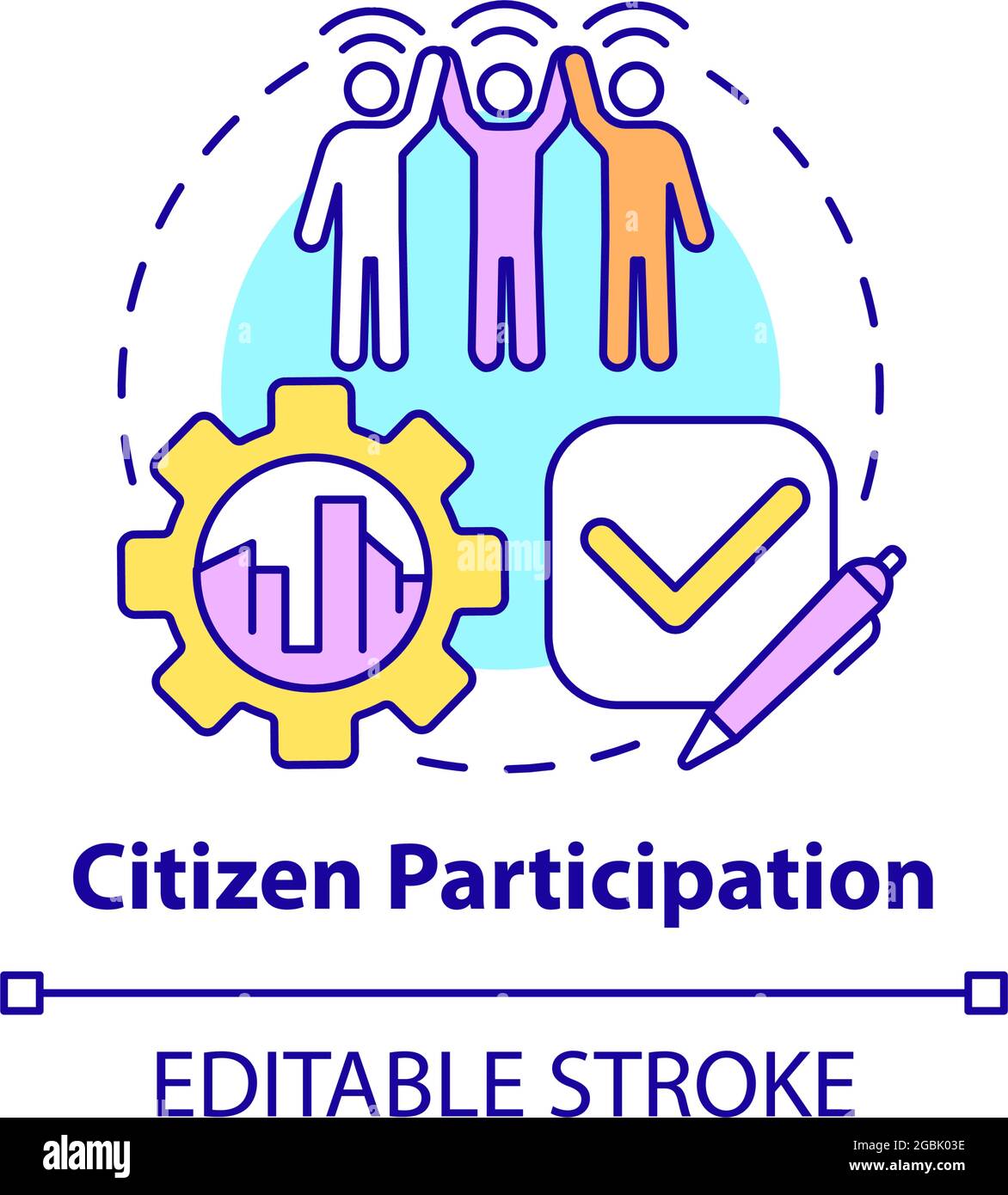 Citizen participation concept icon Stock Vector Image & Art - Alamy