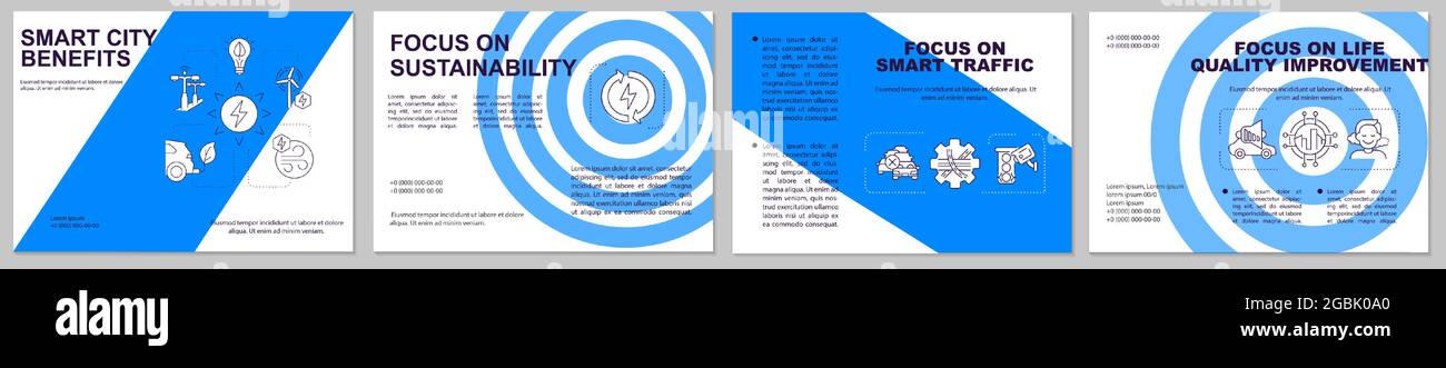 Smart city advantages brochure template Stock Vector Image & Art - Alamy