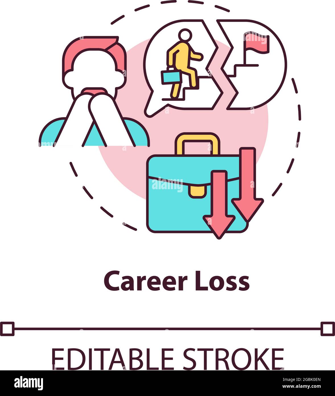 Career loss concept icon Stock Vector Image & Art - Alamy