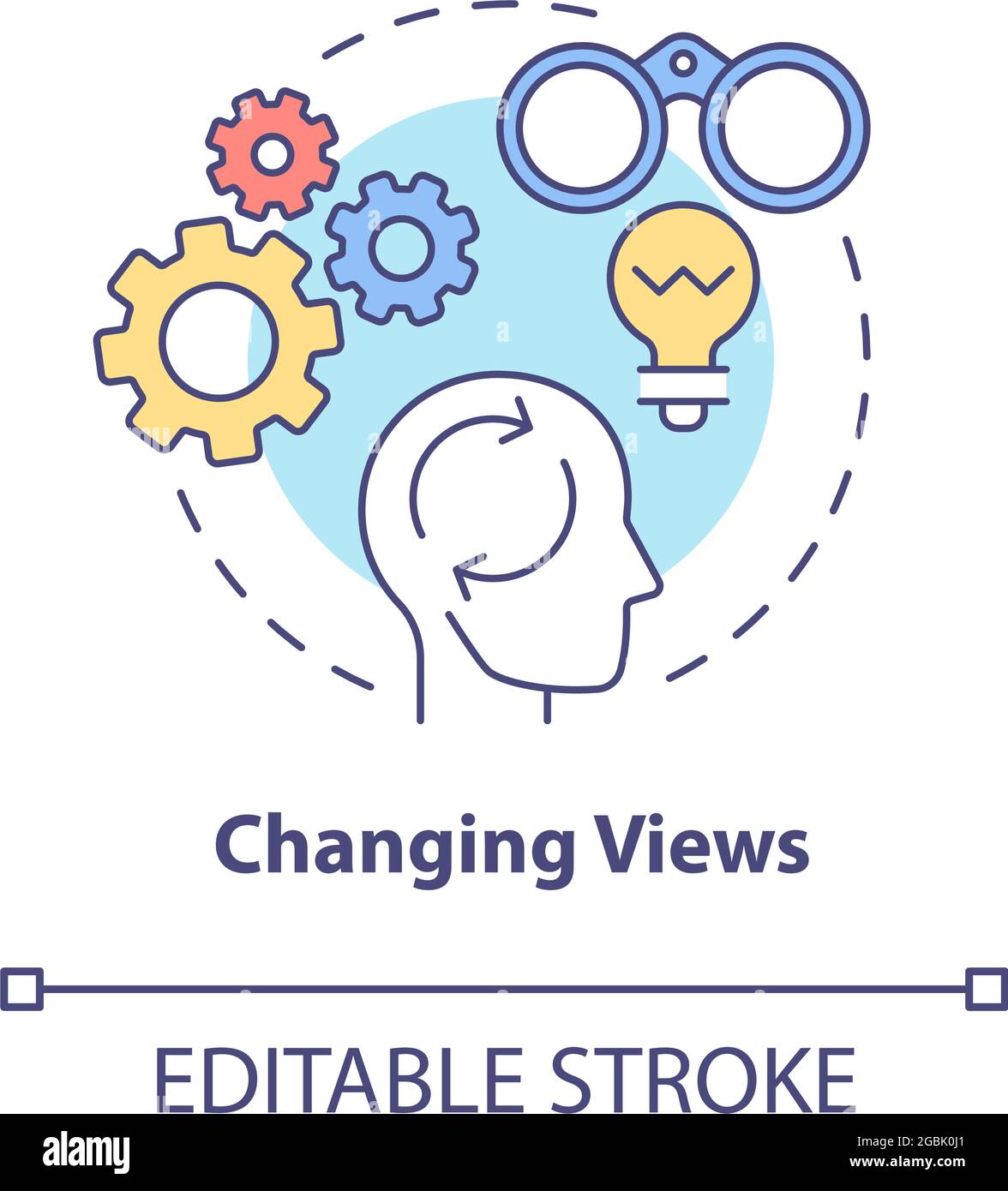 Changing views concept icon Stock Vector Image & Art - Alamy