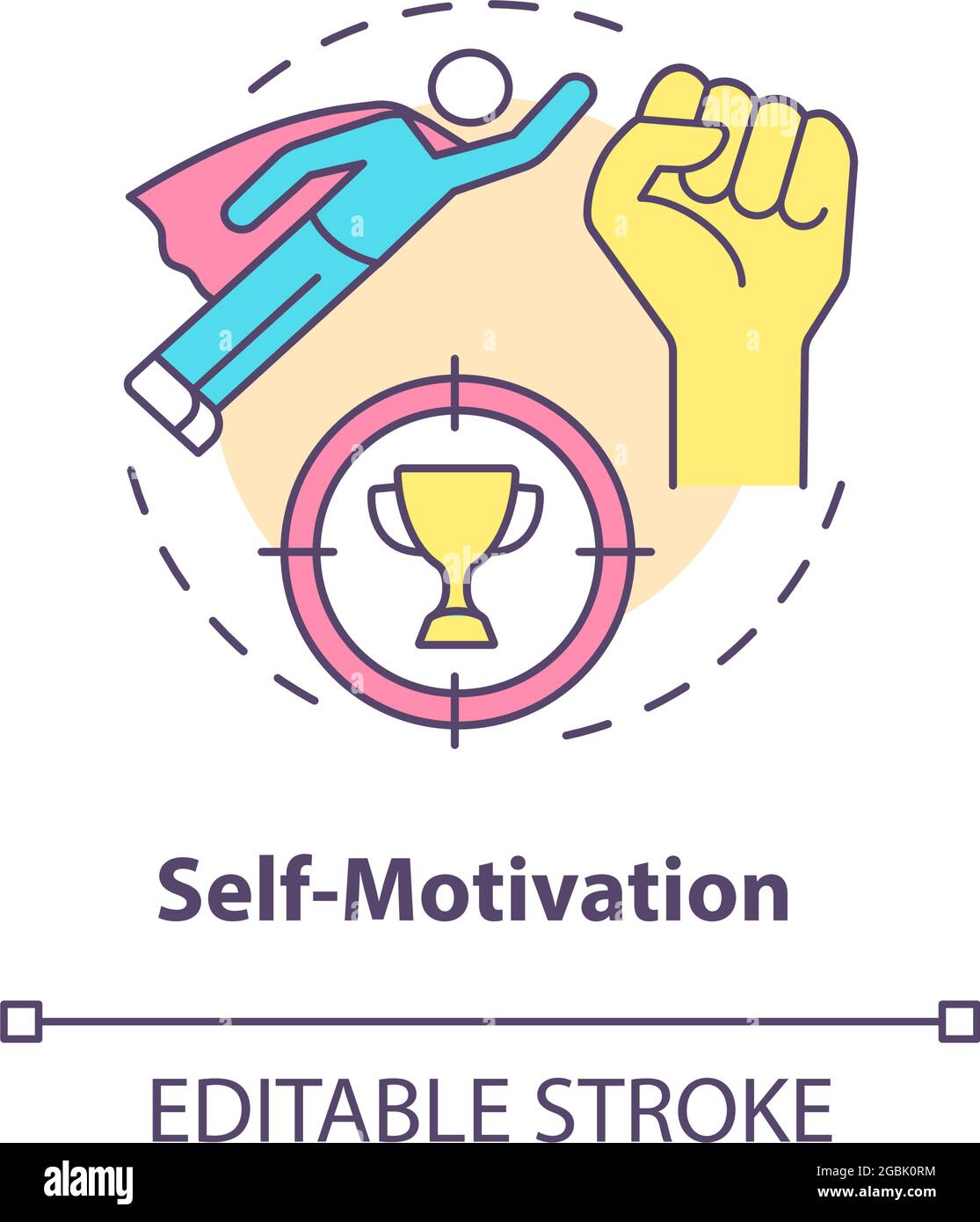 Self motivation concept icon Stock Vector Image & Art - Alamy
