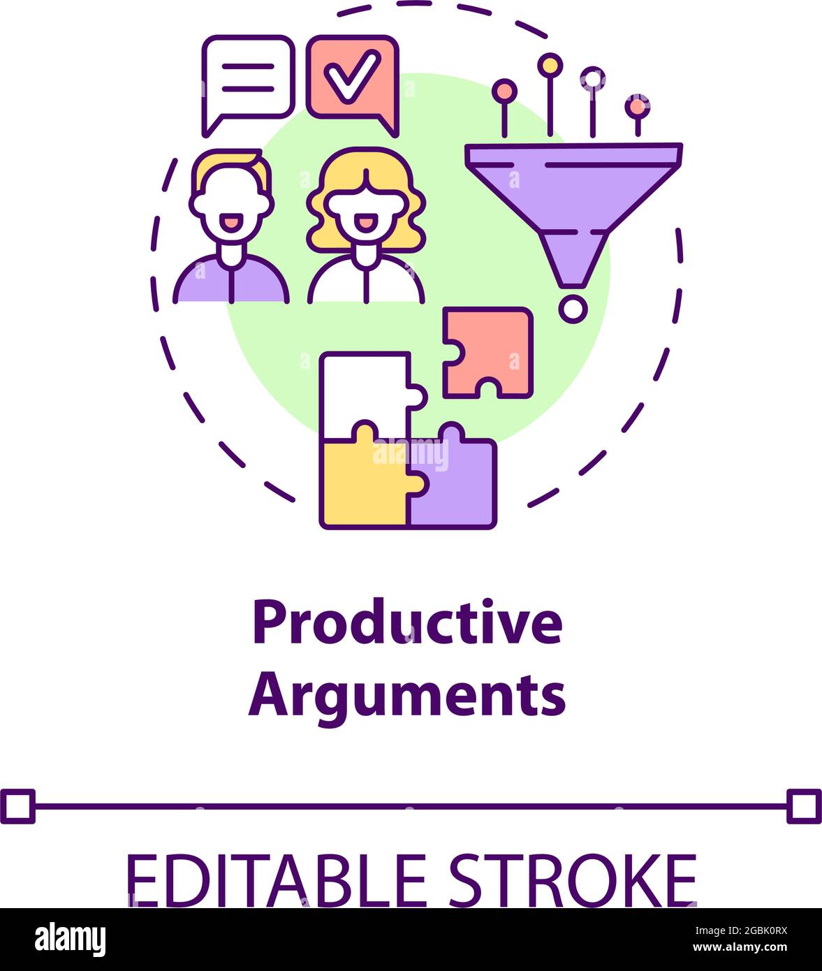 Productive arguments concept icon Stock Vector Image & Art - Alamy