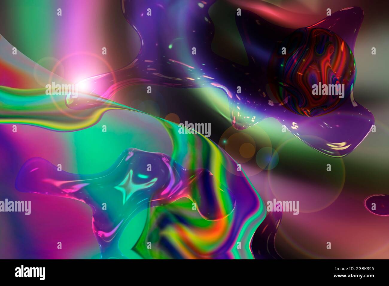 Abstract fantasy futuristic background with shapes and highlights Stock ...