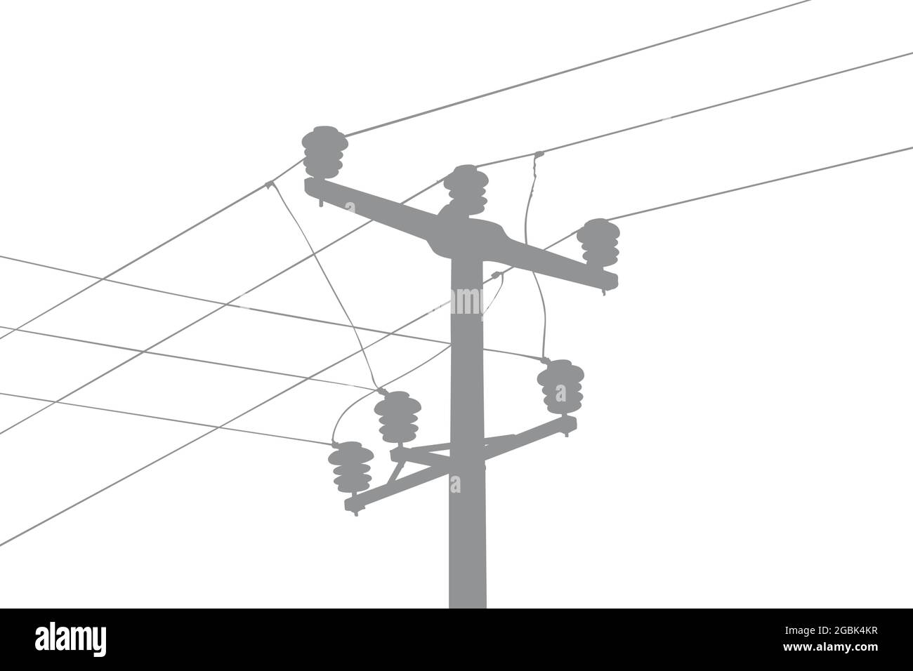 Power transmission high voltage pylon. Wireframe low poly mesh Stock ...
