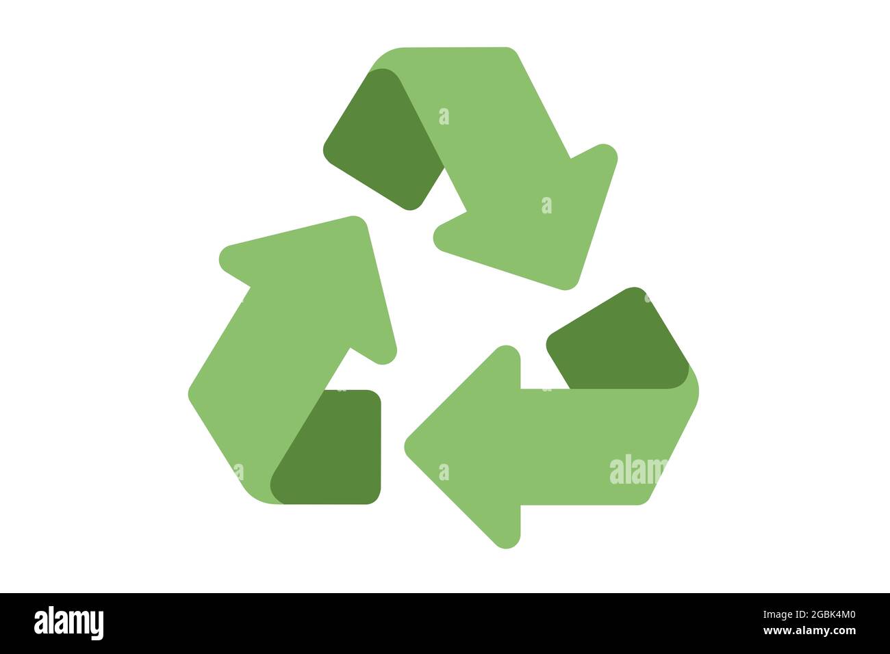 Green recycling logo. illustration Stock Photo - Alamy