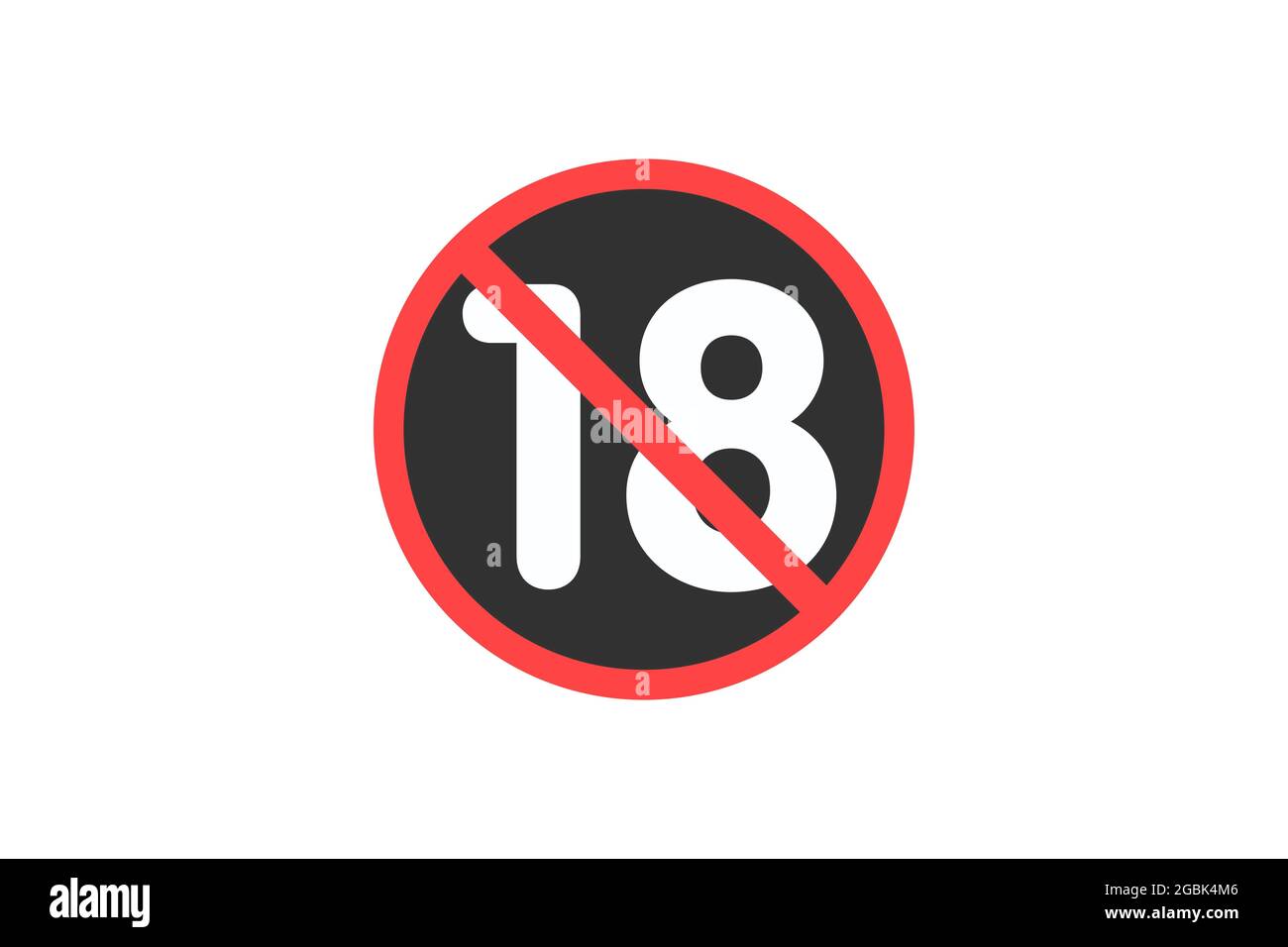 18 ban sign - 19th birthday Stock Photo - Alamy