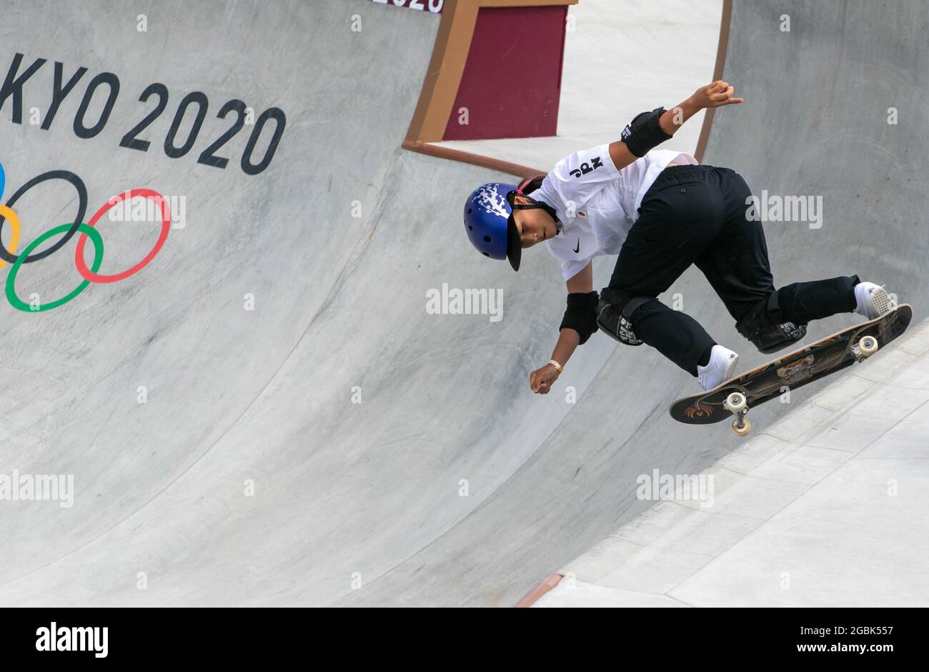 Tokyo, Kanto, Japan. 4th Aug, 2021. Japan skateboarder, KOKONA HIRAKI ...