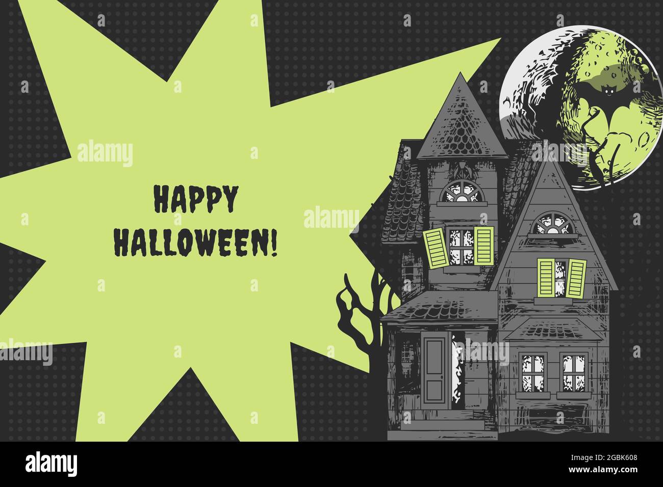 Happy halloween abstract greeting card Stock Photo - Alamy