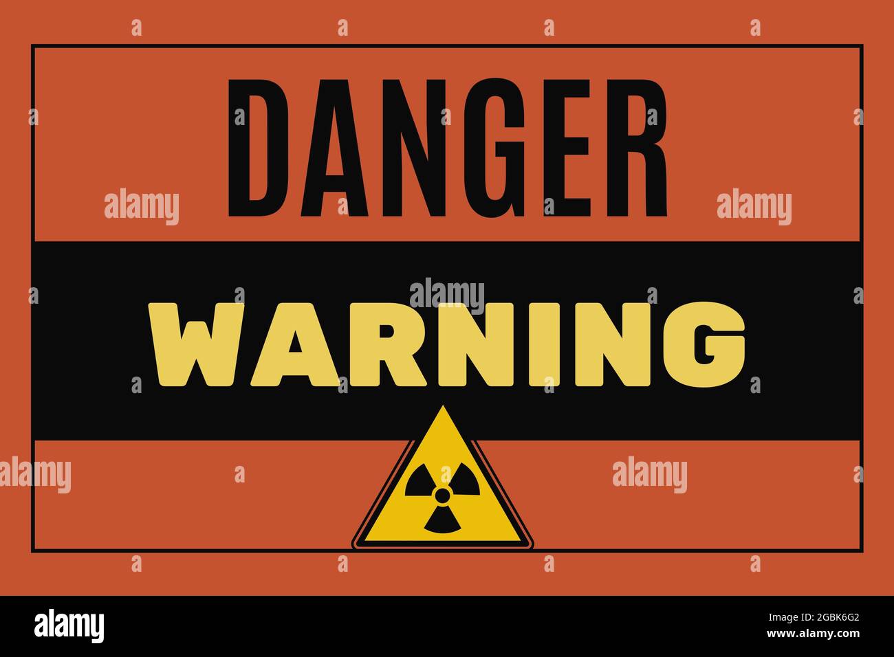 Danger warning sIgn Radioactive Stock Photo - Alamy
