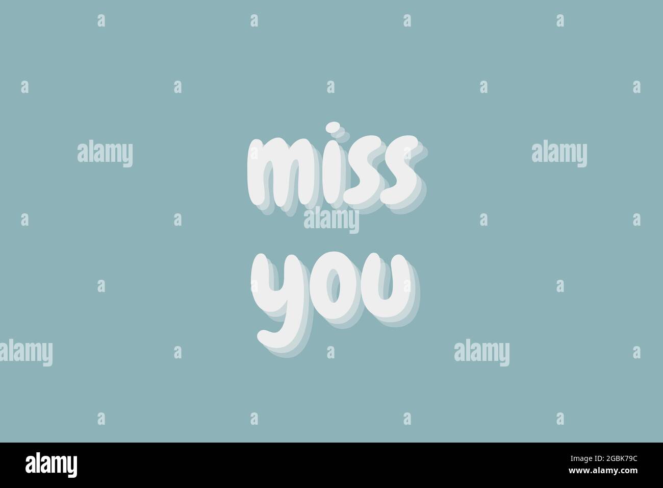 Miss you lettering Stock Photo - Alamy