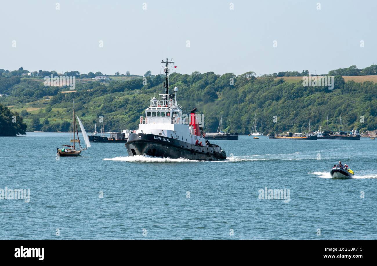 Plymouth, Devon, England, UK. 2021. SD Faithful a support ship for the ...