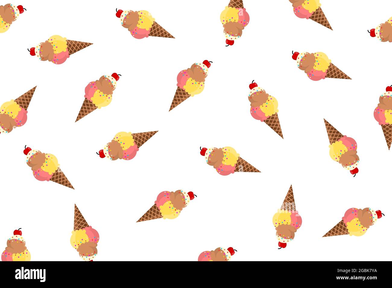 Cute background. Ice cream on a white background Stock Photo - Alamy