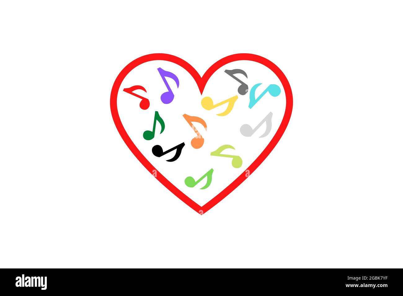 Colorful musical note in Cut Out Stock Images & Pictures - Alamy