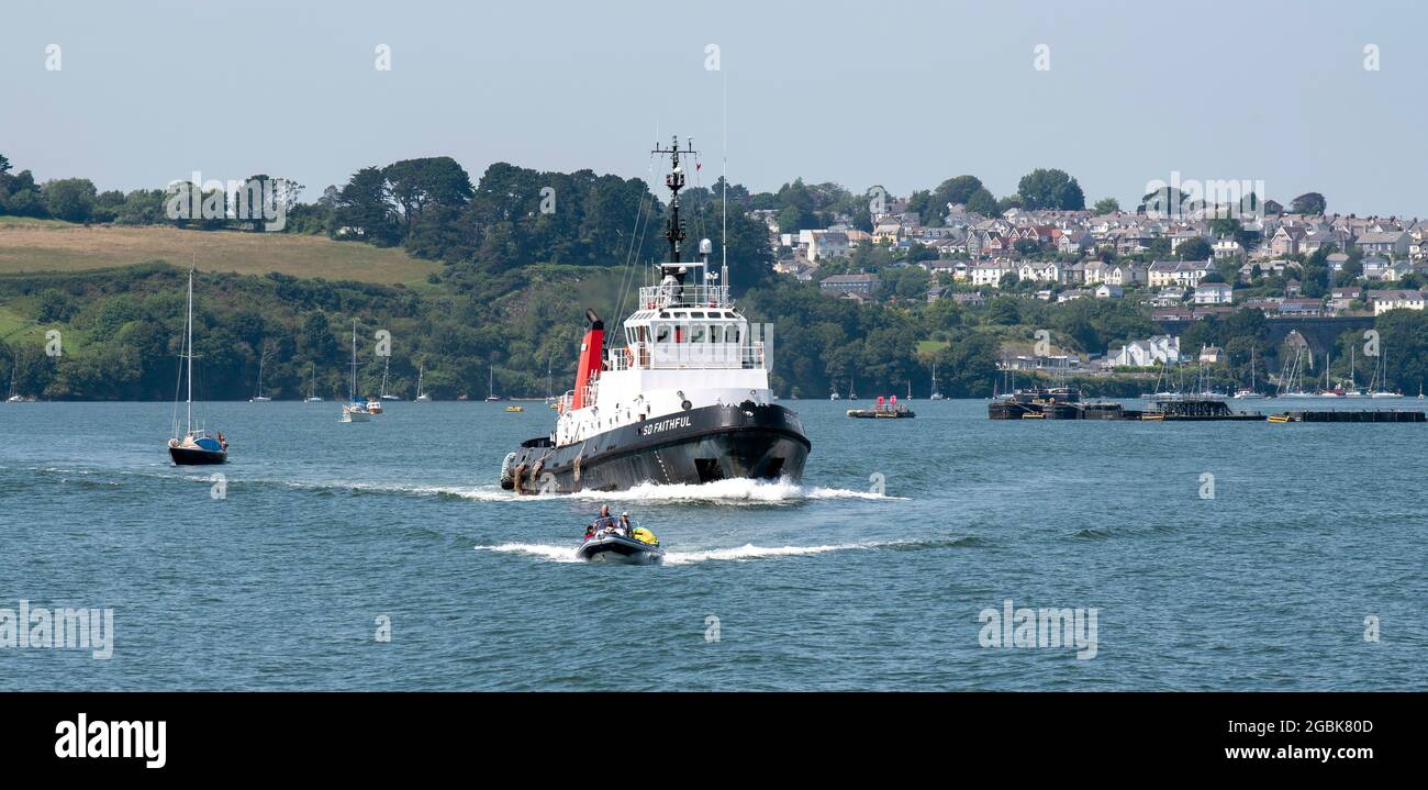 Plymouth, Devon, England, UK. 2021. SD Faithful a support ship for the ...