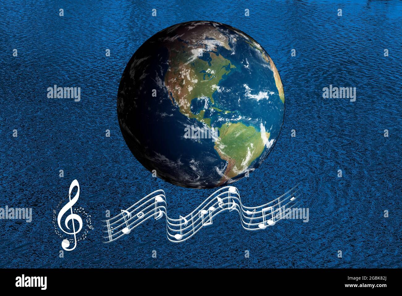 Planet and music Stock Photo - Alamy