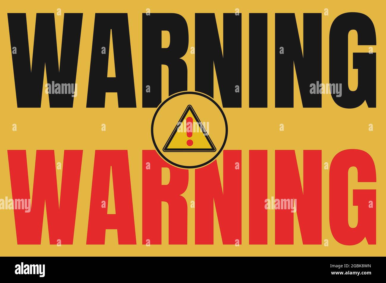 Warning sign and letters Stock Photo - Alamy