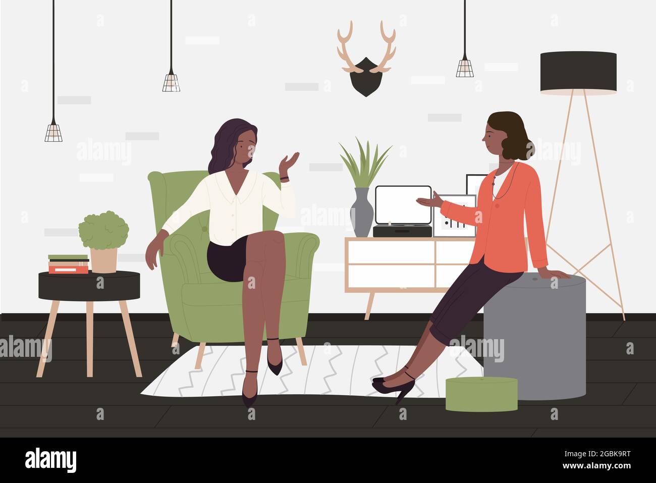 People talk in friendly conversation vector illustration. Cartoon young ...