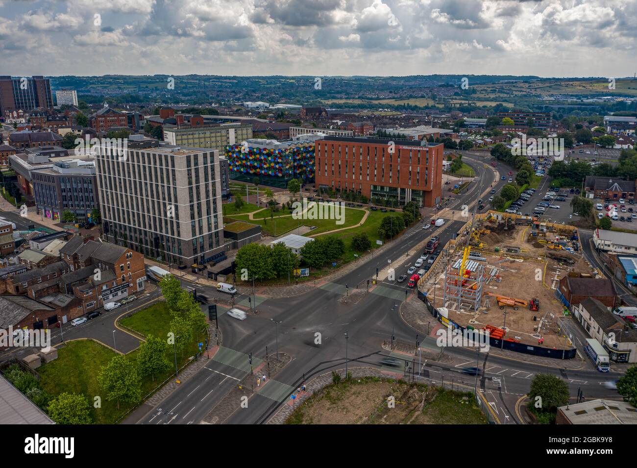 City Centre Drone Aerial Photography , Stoke on Trent Hanley ...