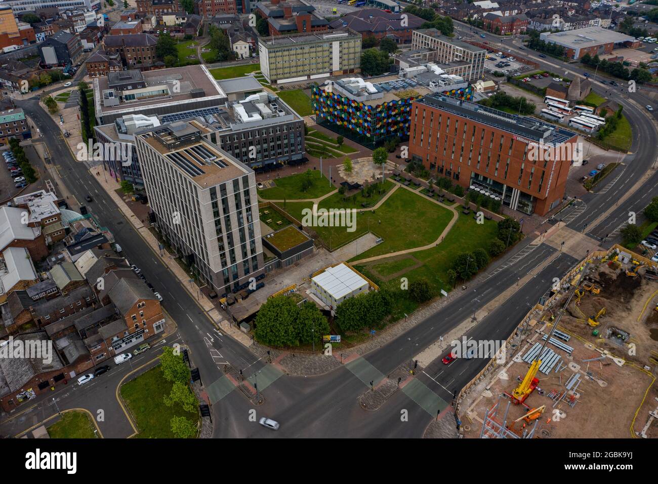 City Centre Drone Aerial Photography , Stoke on Trent Hanley ...