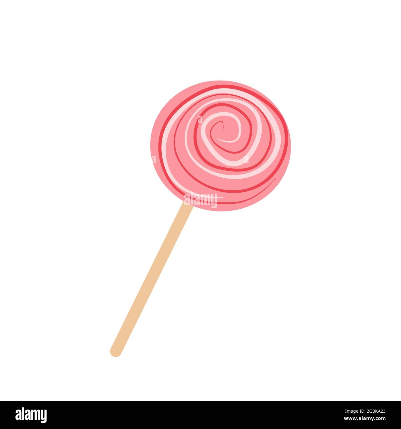 Illustration of a round lollipop on a stick,vector isolated object ...