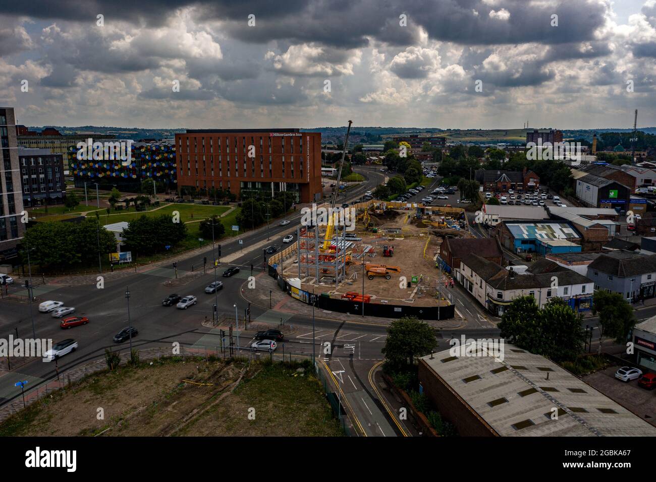 Alton towers aerial view hi-res stock photography and images - Alamy