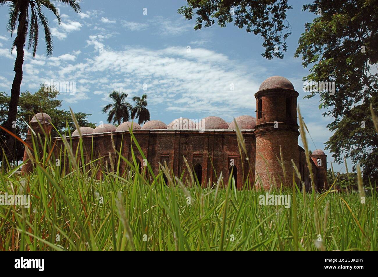 The Sixty Dome Mosque locally known as Sath Gumbad Masjid at Bagerhat ...