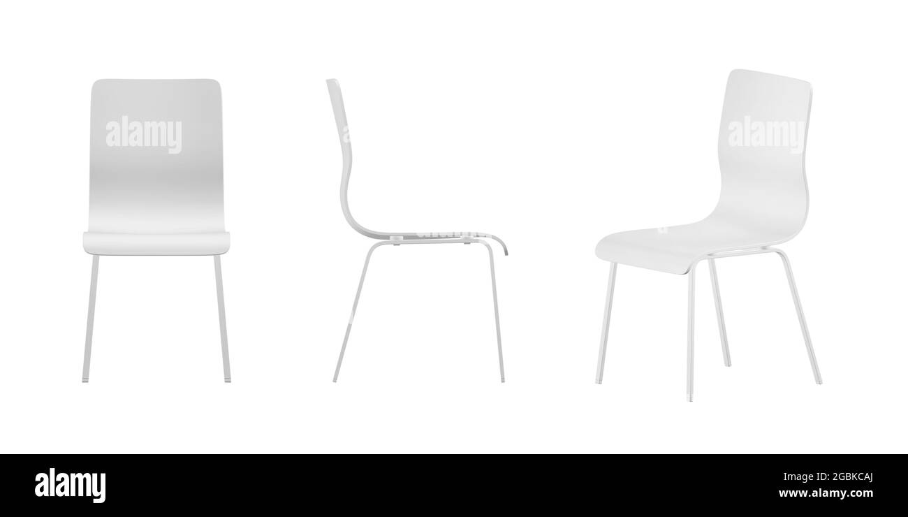 Designer chair mockup isolated on white background - 3d render Stock ...