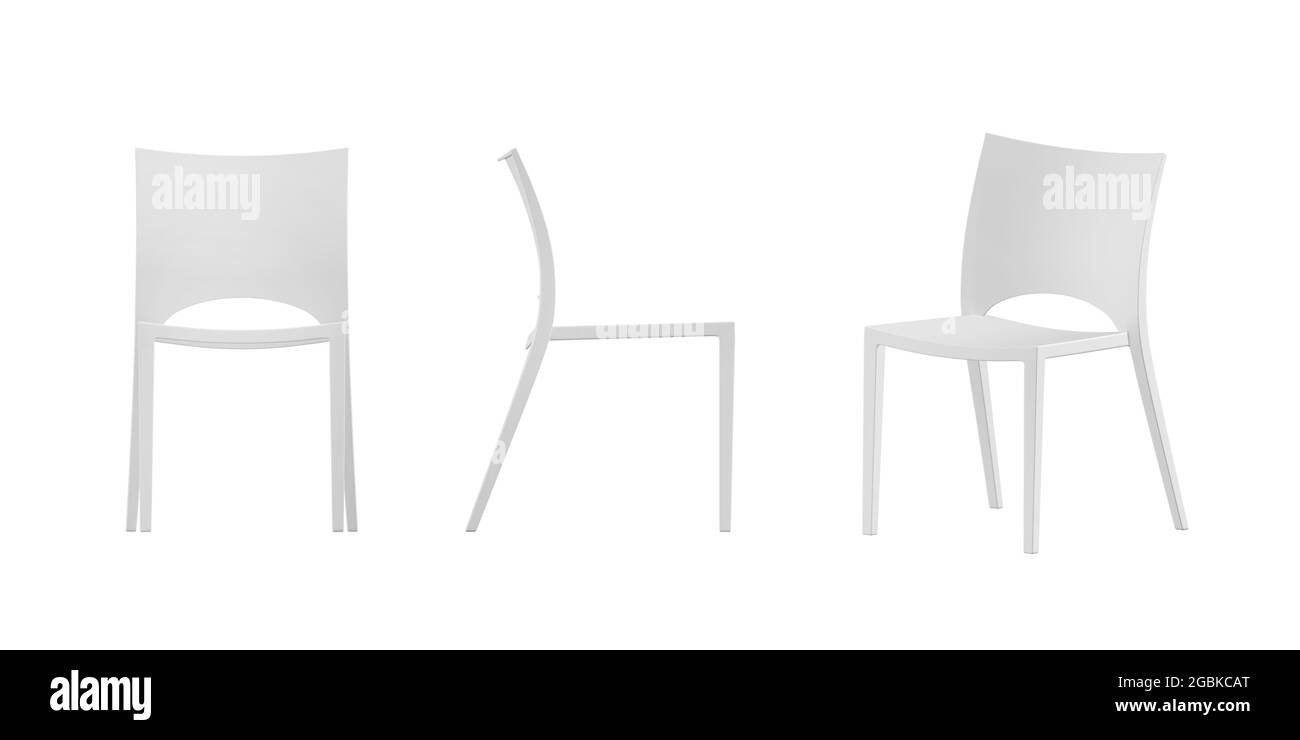 Designer chair mockup isolated on white background - 3d render Stock ...