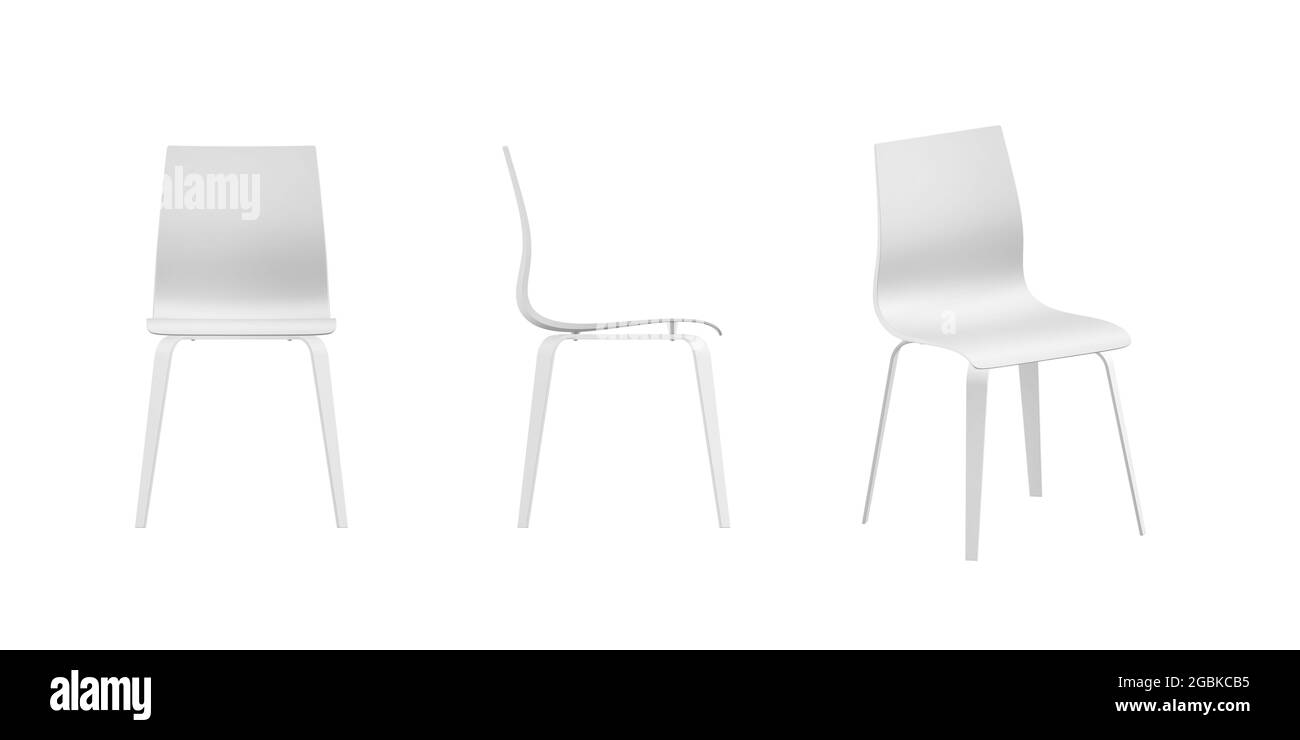 Designer chair mockup isolated on white background - 3d render Stock ...