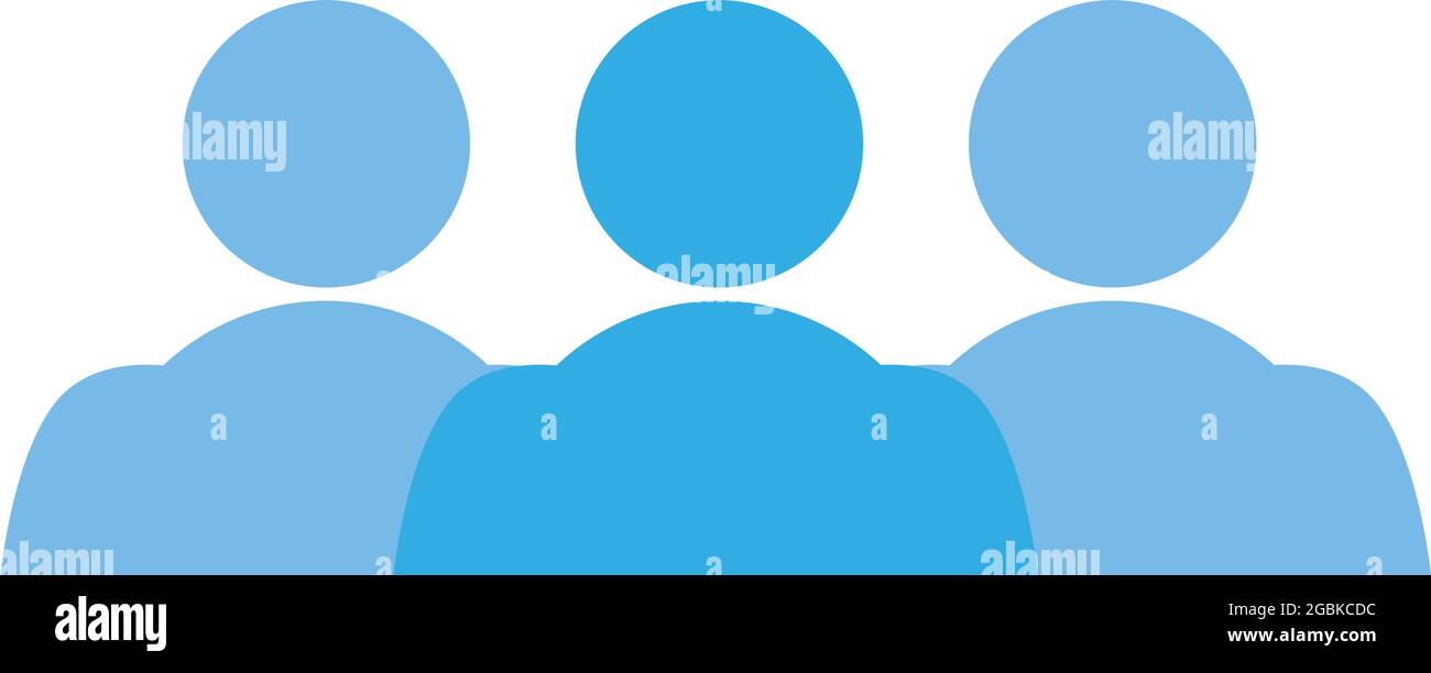 team avatars silhouettes blue icon Stock Vector Image & Art - Alamy