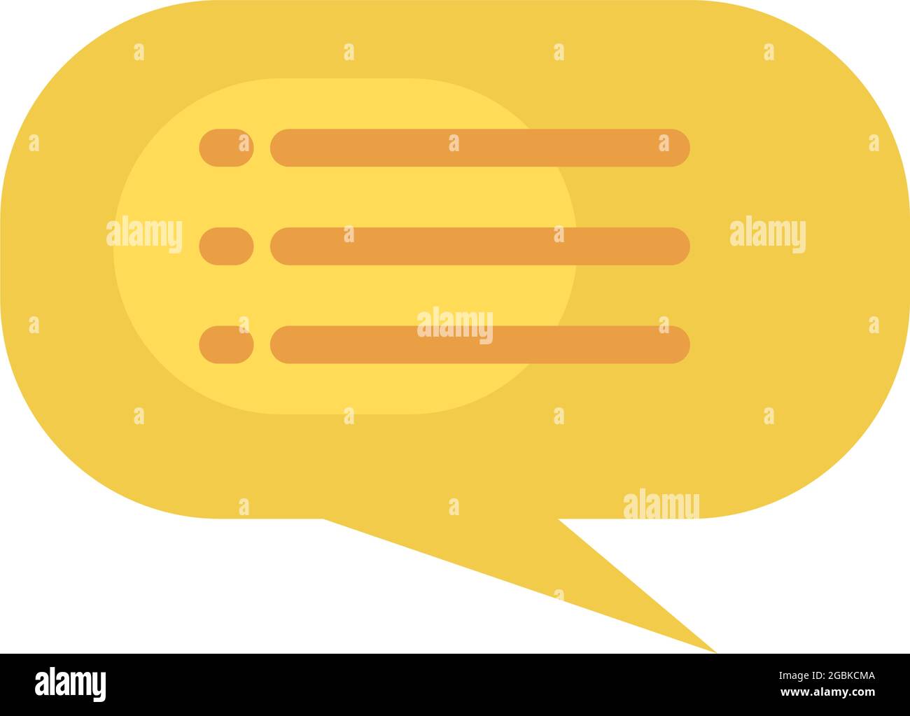 yellow speech bubble isolated icon Stock Vector Image & Art - Alamy