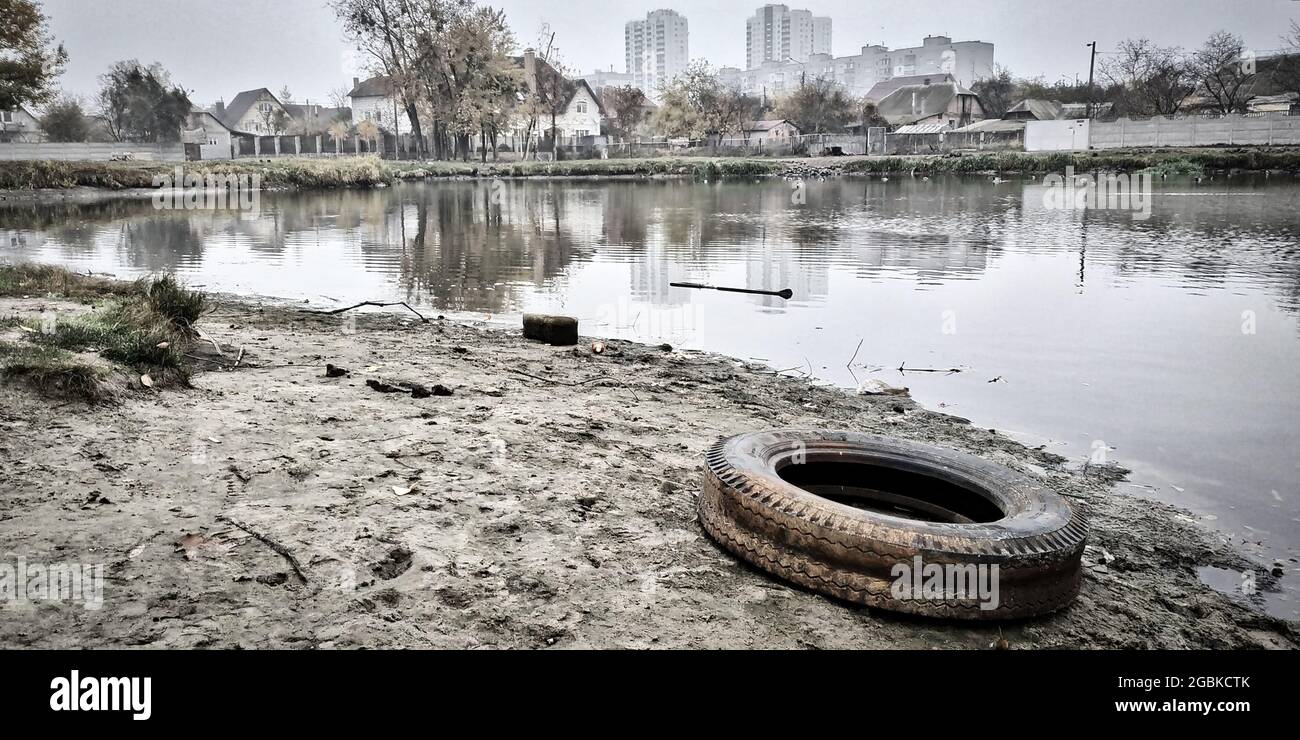 ecological catastrophe clogging of the environment with human life ...